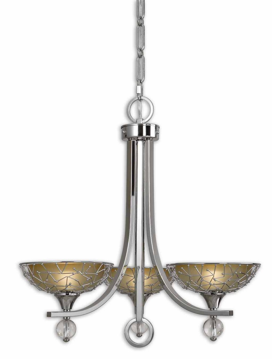 Uttermost Brandon 3 Light Nickel Chandelier UTTERMOST-21232 at ...