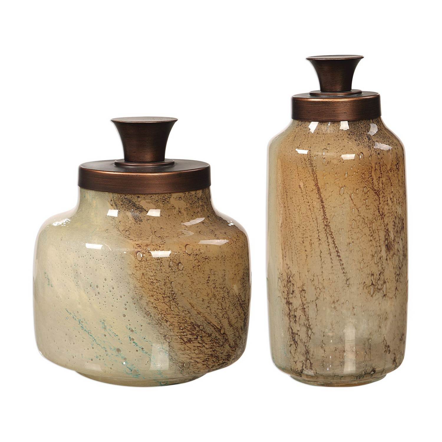 Uttermost Elia Glass Containers - Set of 2 UTTERMOST-17519 at ...