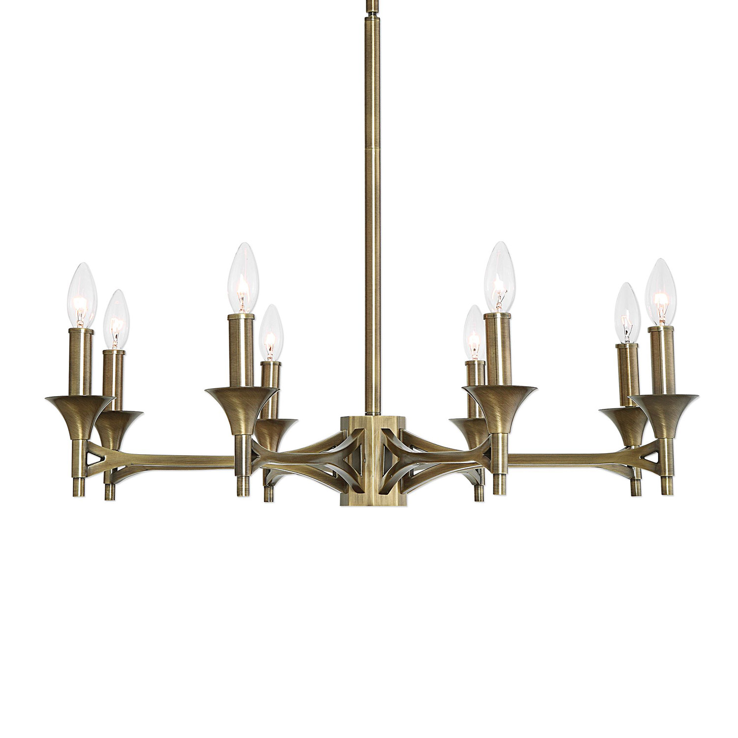 Uttermost Brant 8-Light Chandelier - Aged Brass UTTERMOST-21316 at ...