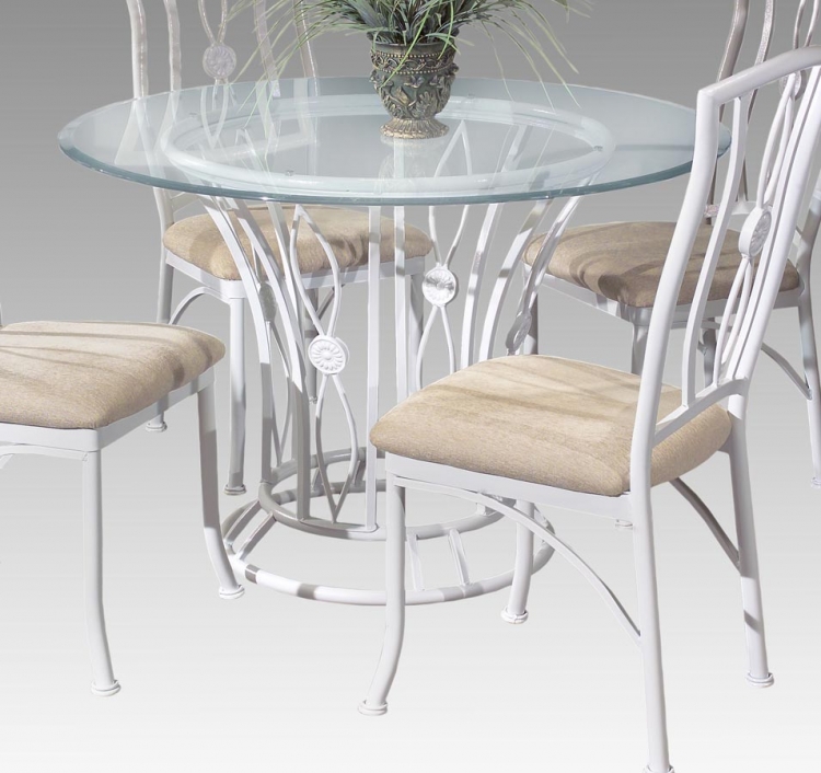 Chintaly Imports Medallion Round Dining Collection CI-MEDALLION-DT-SET ...