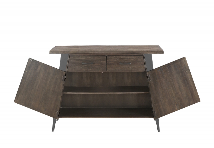 Coaster Fremont Dining Set - Dark Rustic Brown/Gunmetal 107861-Din-Set ...