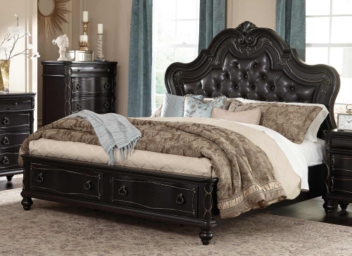 Coaster Phoenix Upholstered Bedroom Set - Deep Cappuccino 300356-Uph ...